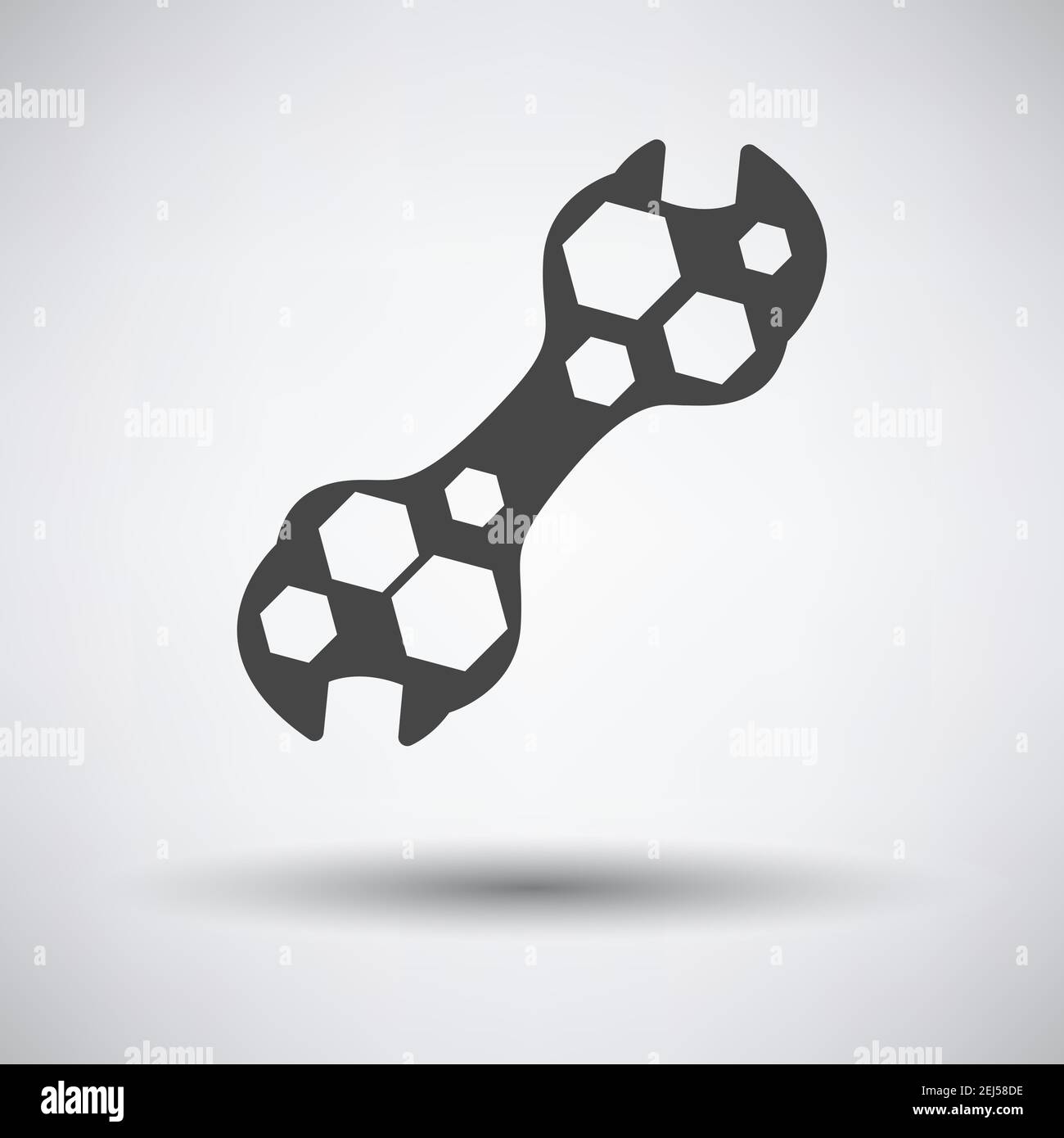 Bike Spanner Icon. Dark Gray on Gray Background With Round Shadow ...