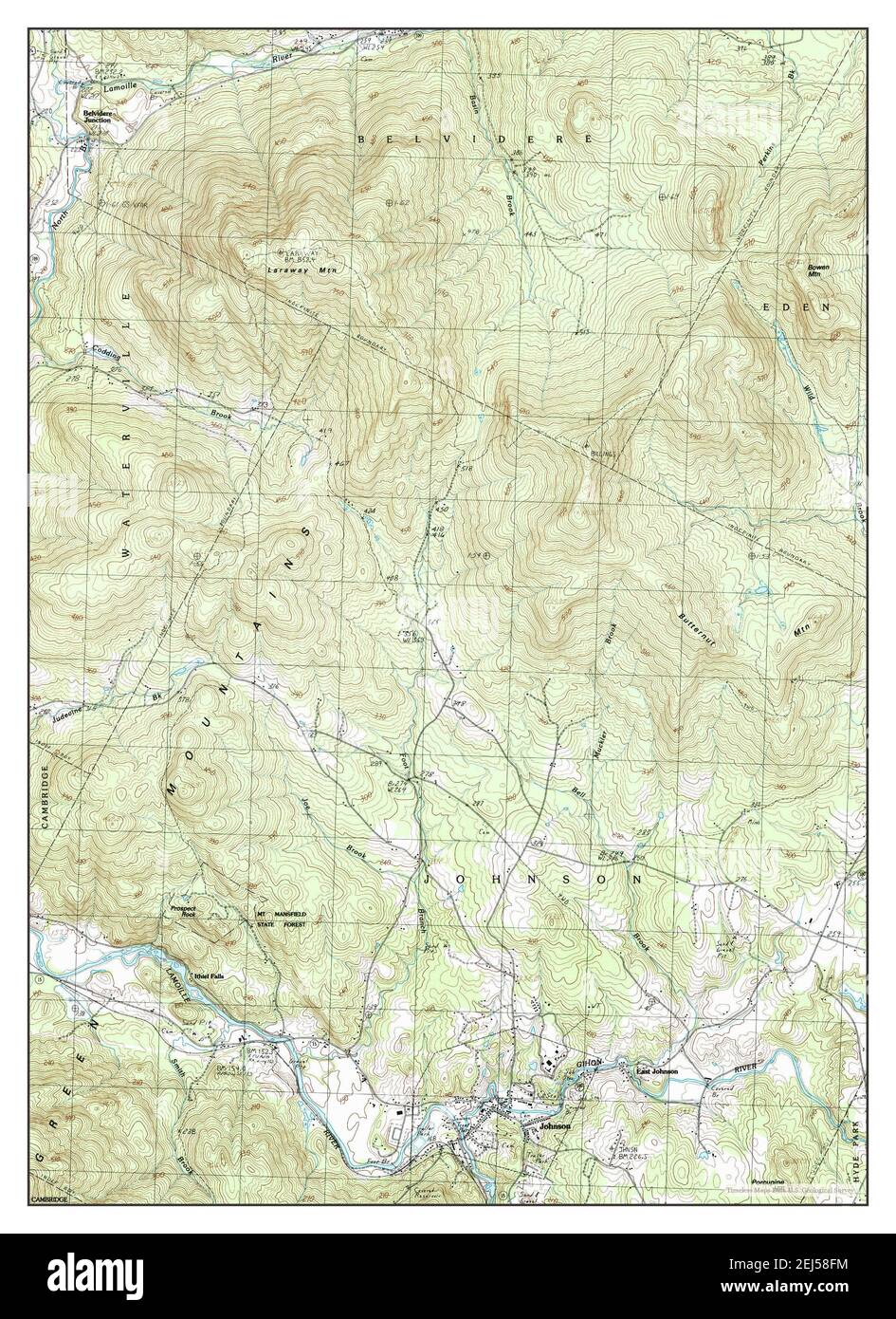 Johnson, Vermont, map 1986, 1:24000, United States of America by ...