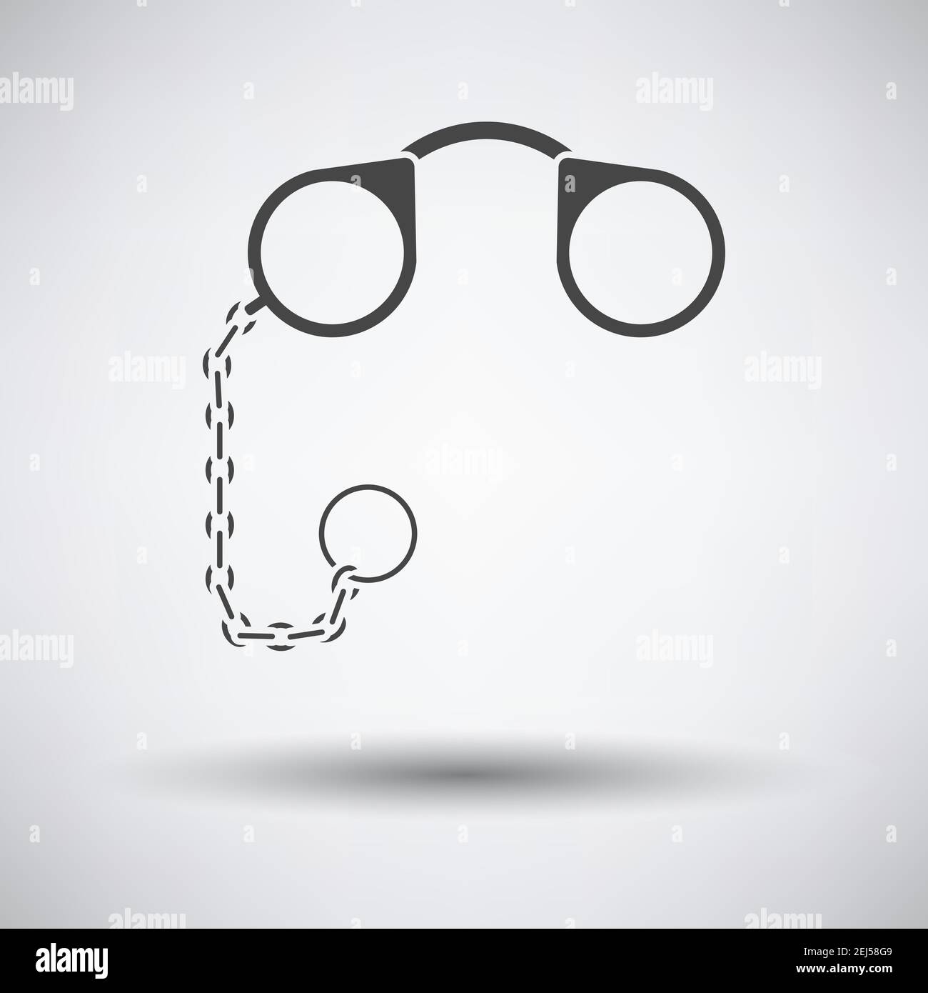 Pince-Nez Icon. Dark Gray on Gray Background With Round Shadow. Vector ...