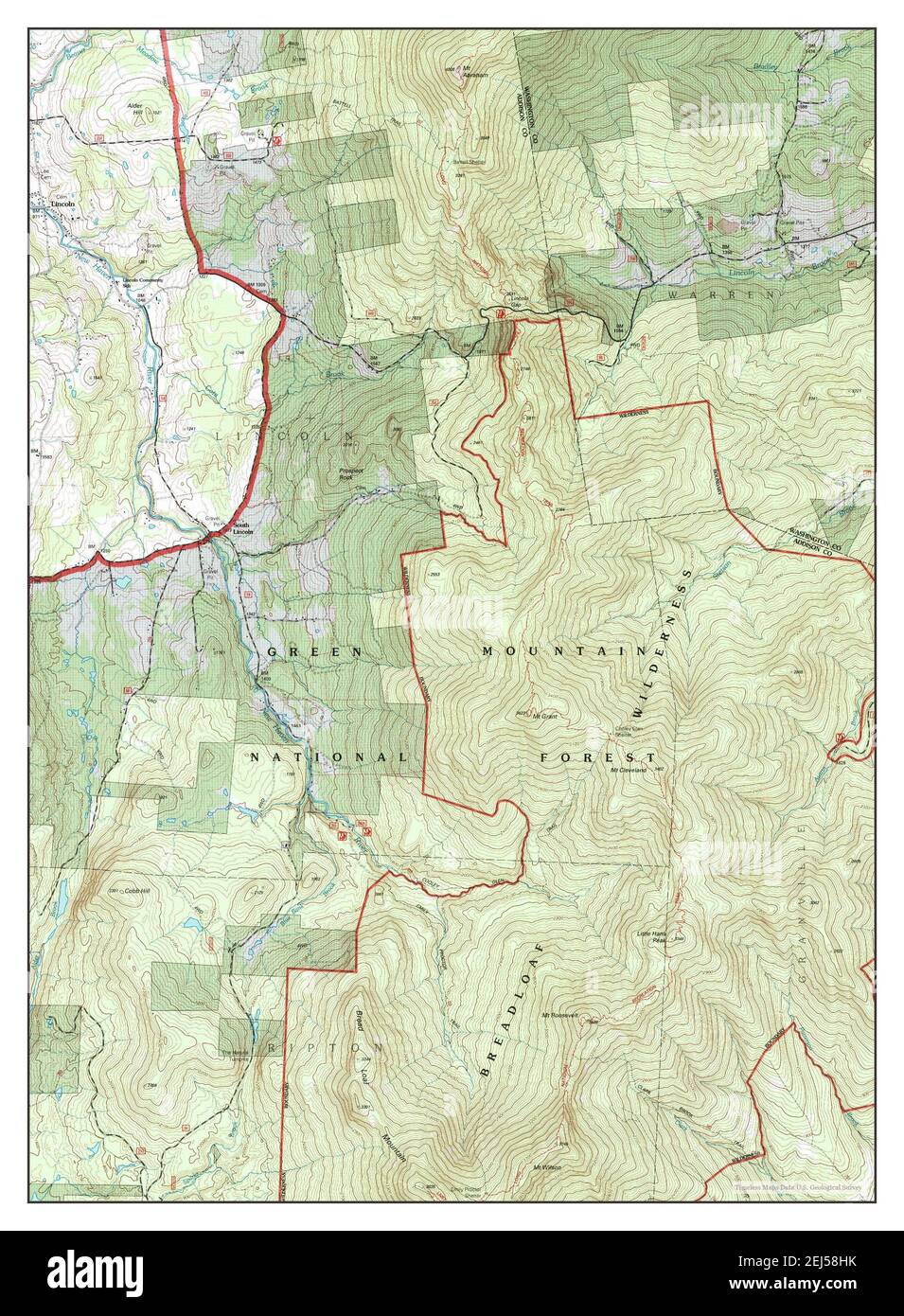 Lincoln, Vermont, map 1997, 1:24000, United States of America by ...