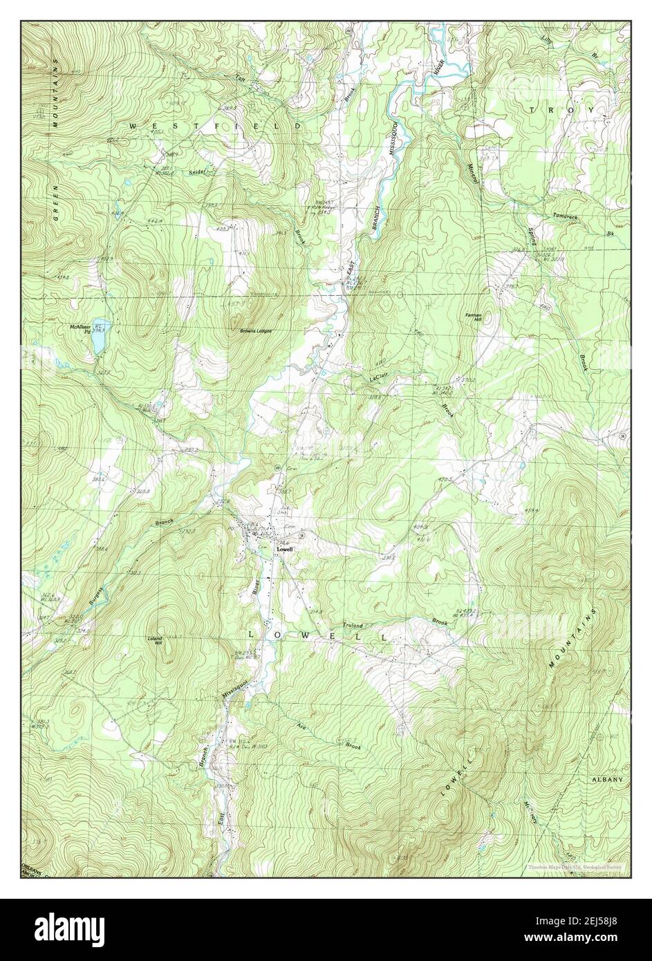 Lowell, Vermont, map 1986, 1:24000, United States of America by ...