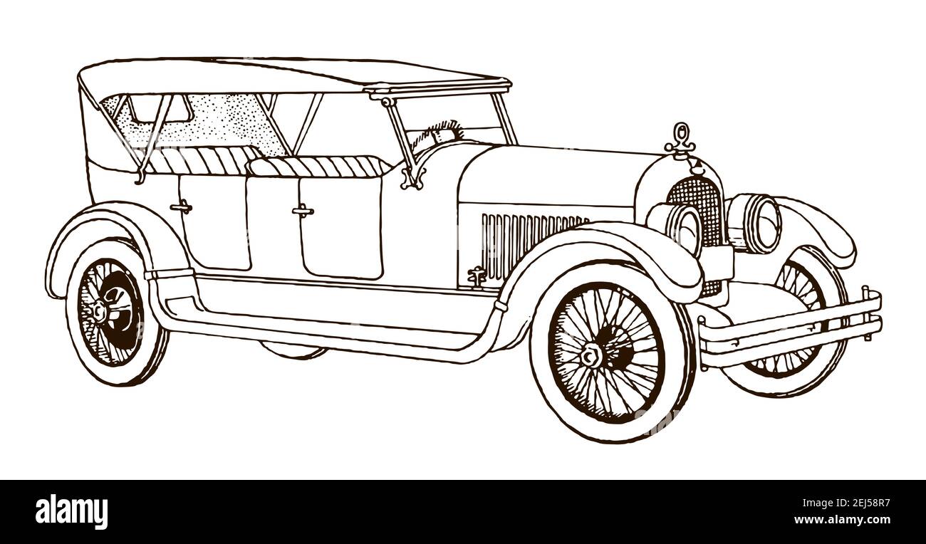 Touring by classic car Stock Vector Images - Alamy