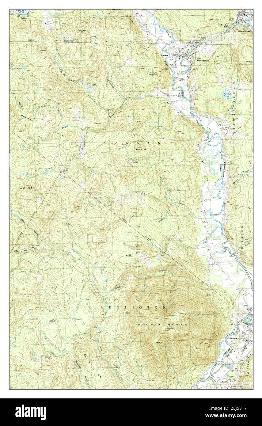 Monadnock Mountain, Vermont, map 1989, 1:24000, United States of ...