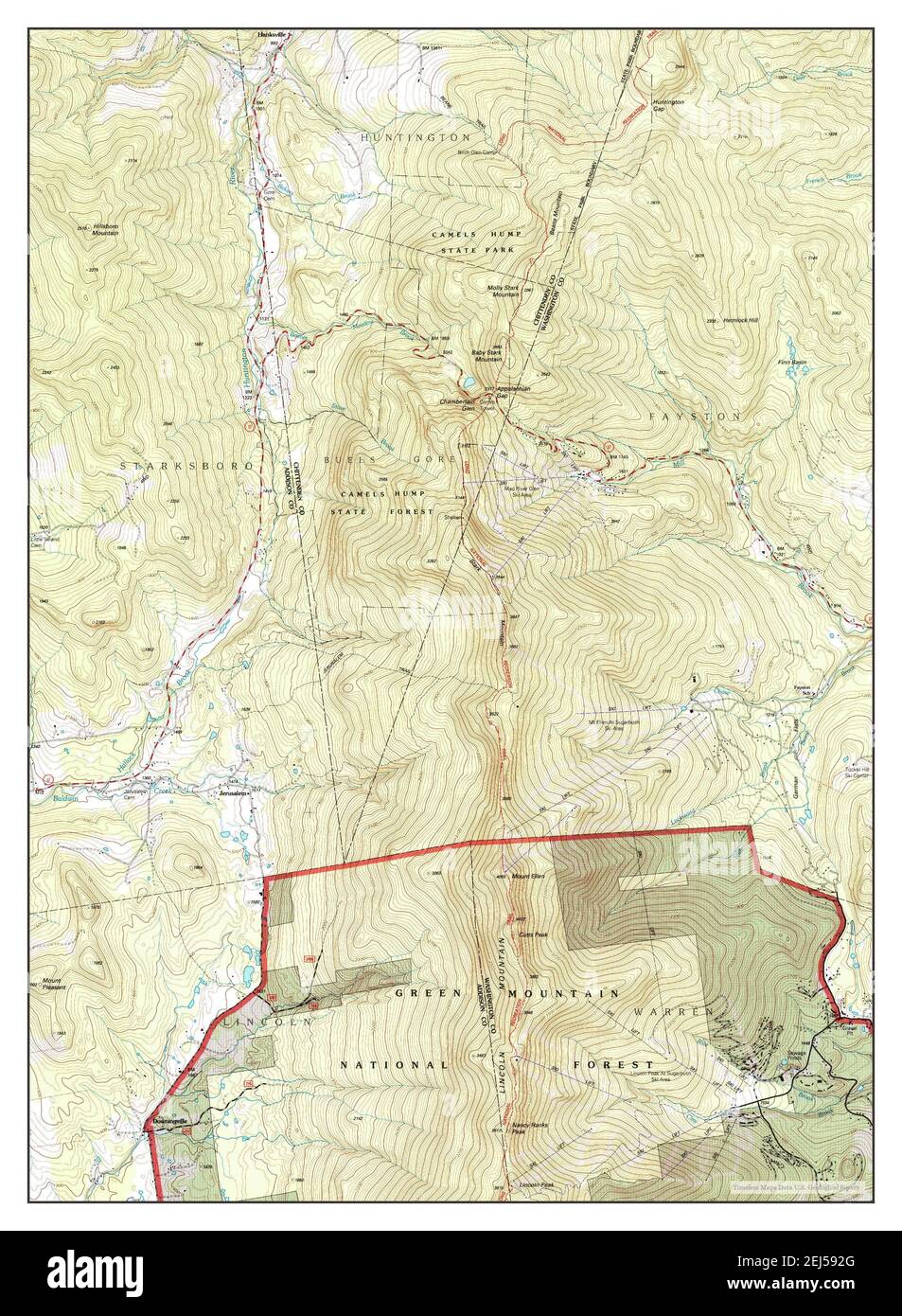 Mount Ellen, Vermont, map 1997, 1:24000, United States of America by ...