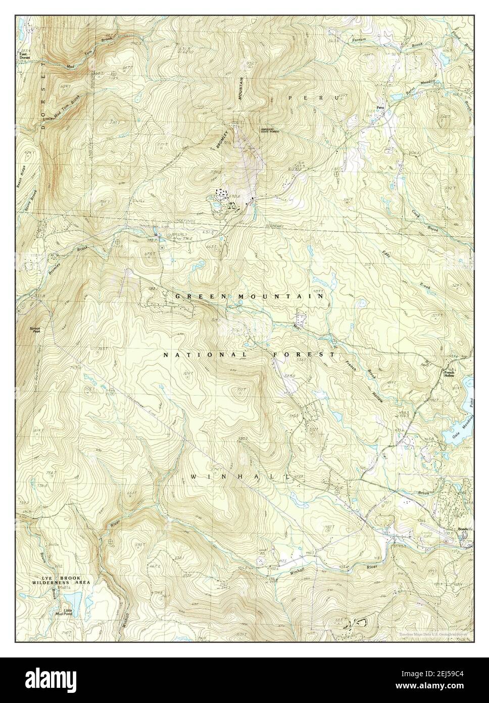 Peru, Vermont, map 1986, 1:24000, United States of America by Timeless ...