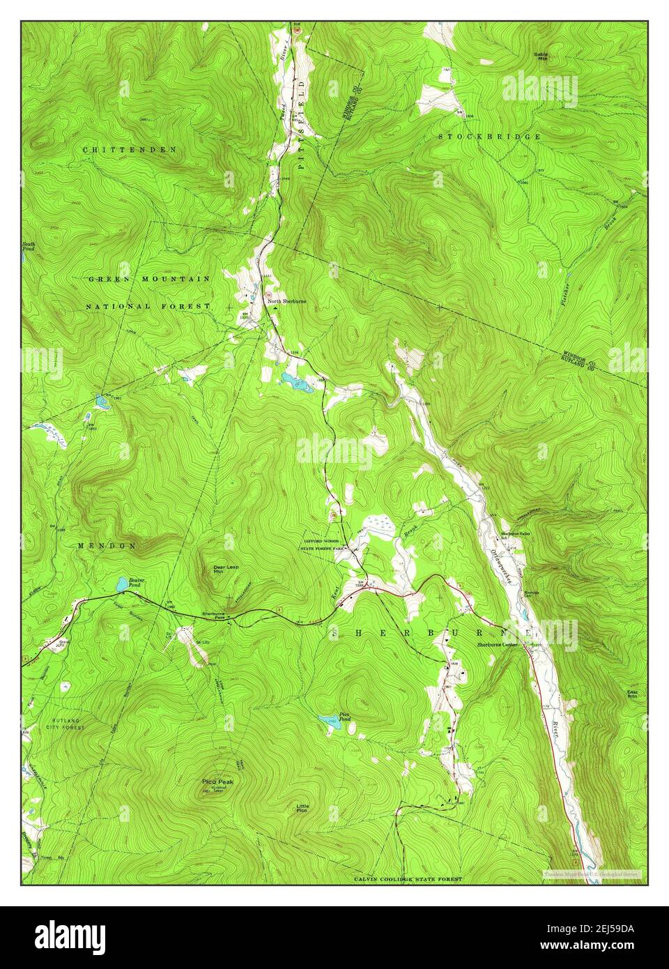 Pico Peak, Vermont, map 1961, 1:24000, United States of America by ...