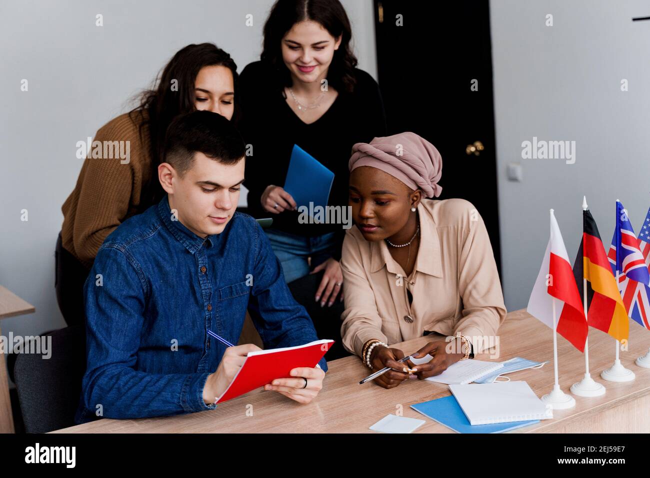 English class study with students from diffent countries: Poland ...