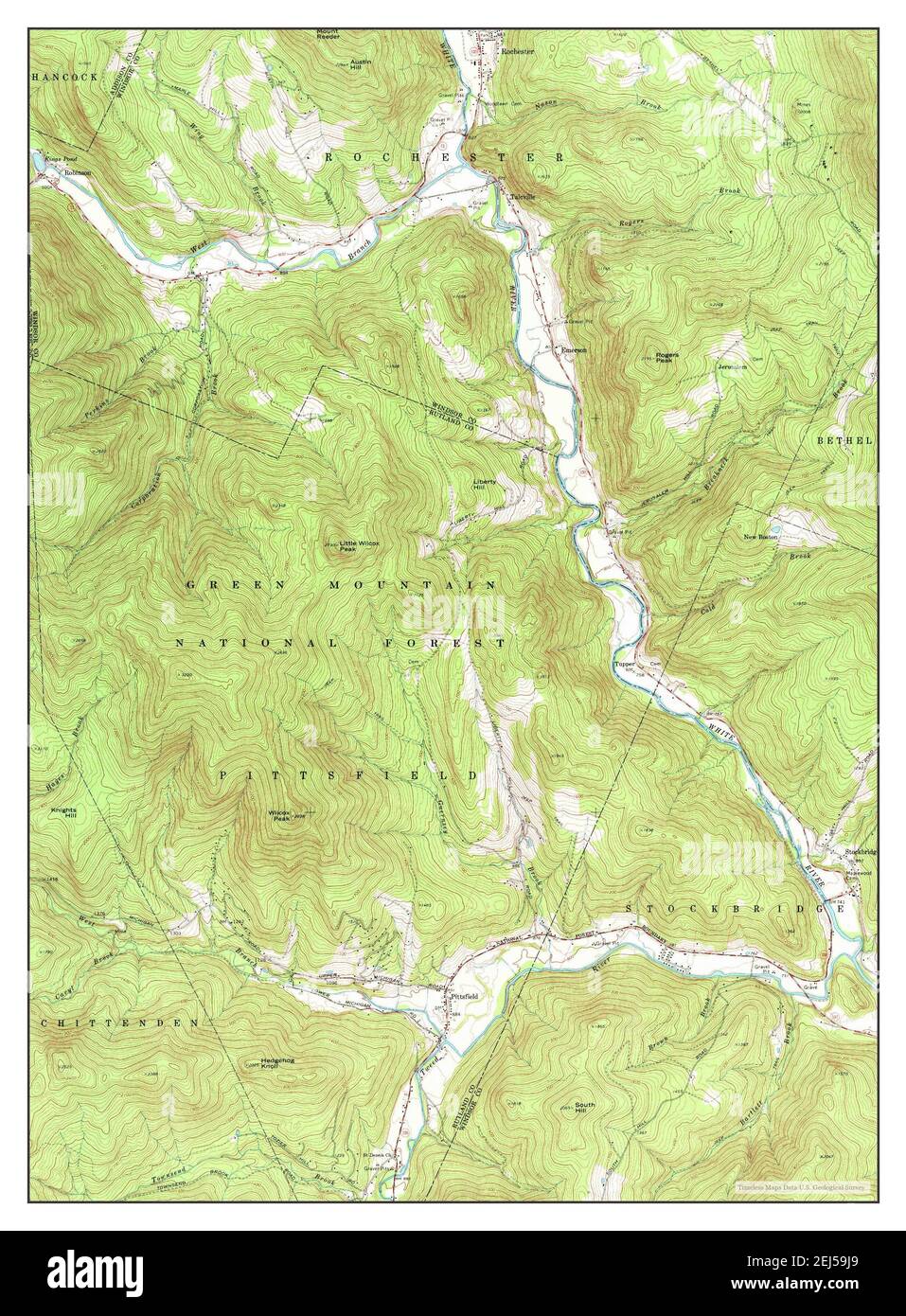 Rochester, Vermont, map 1970, 1:24000, United States of America by ...