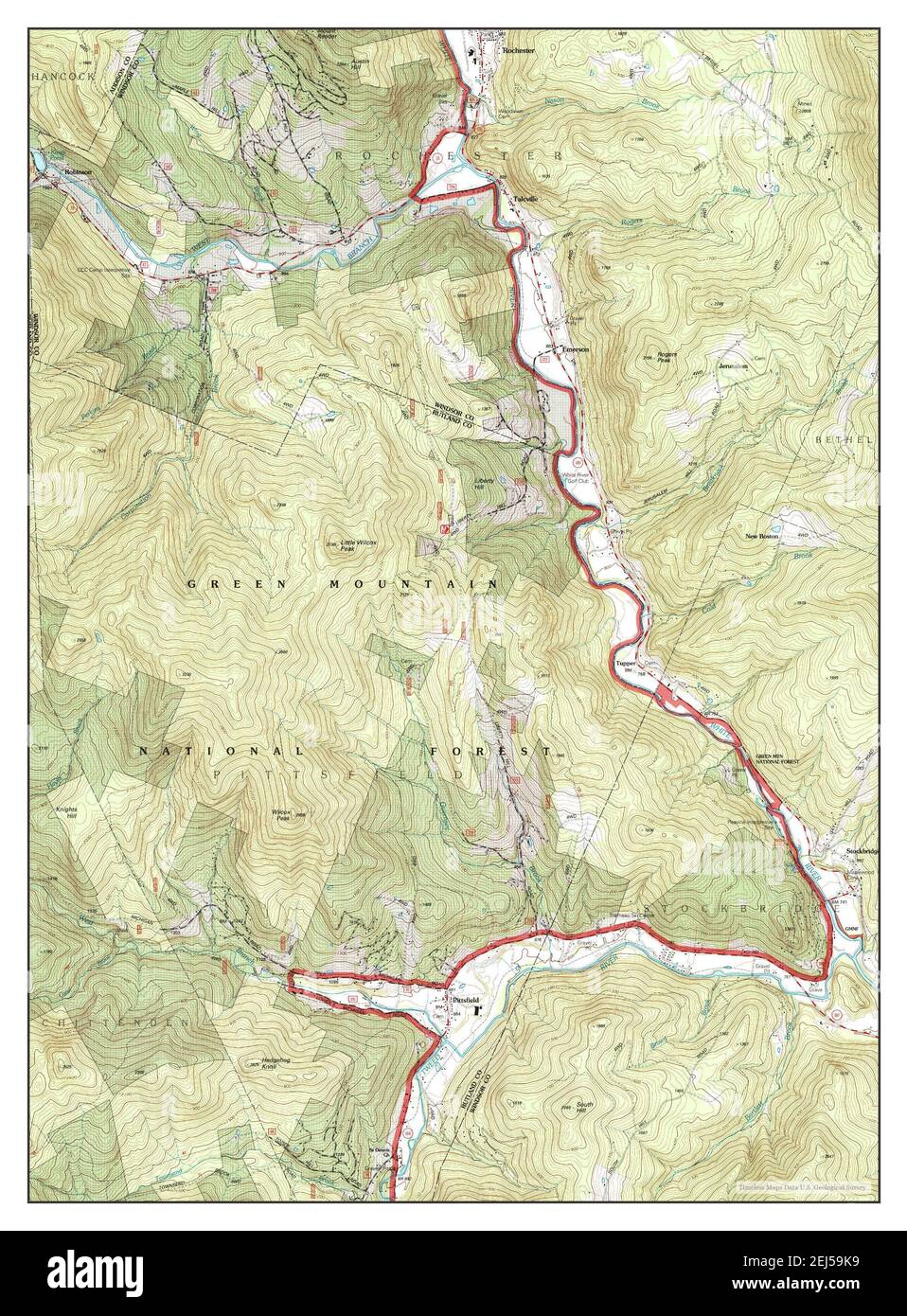 Rochester, Vermont, map 1997, 1:24000, United States of America by ...