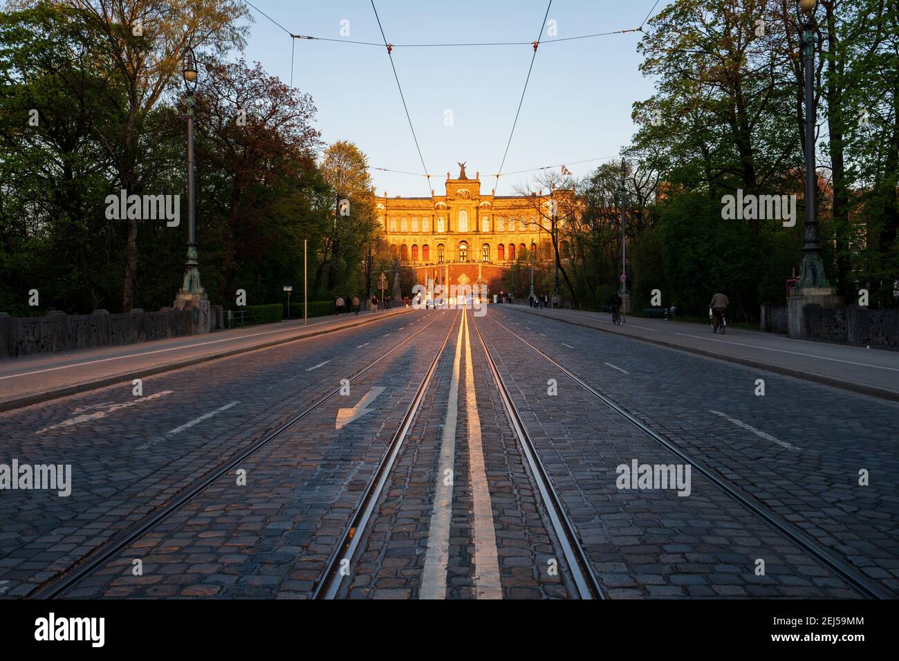 Streets of Munich at Sunset, Munich, Germany Stock Photo - Alamy