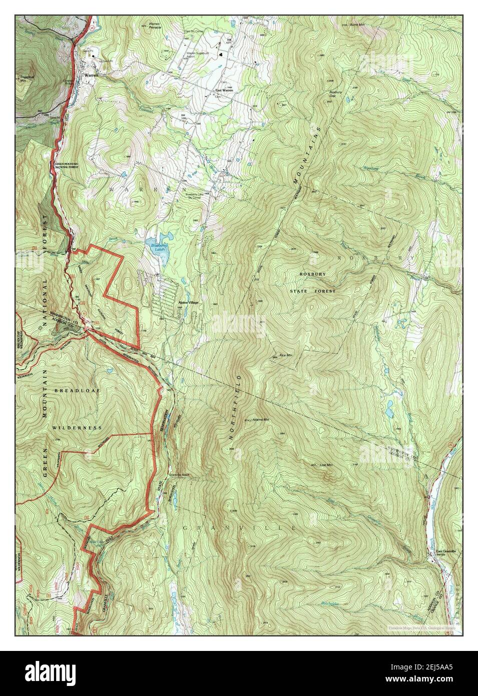 Warren, Vermont, map 1997, 1:24000, United States of America by ...