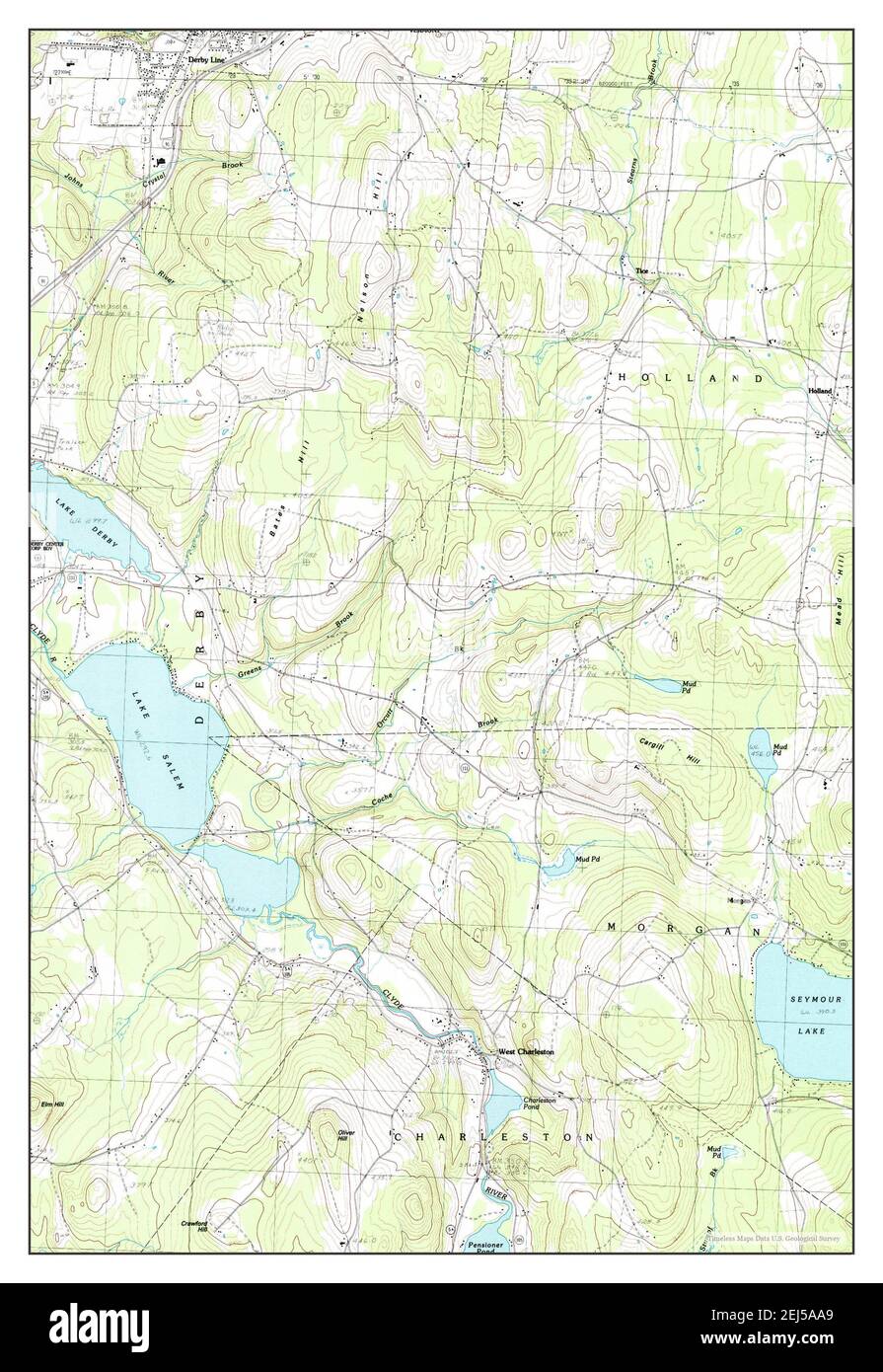 West Charleston, Vermont, map 1986, 1:24000, United States of America ...