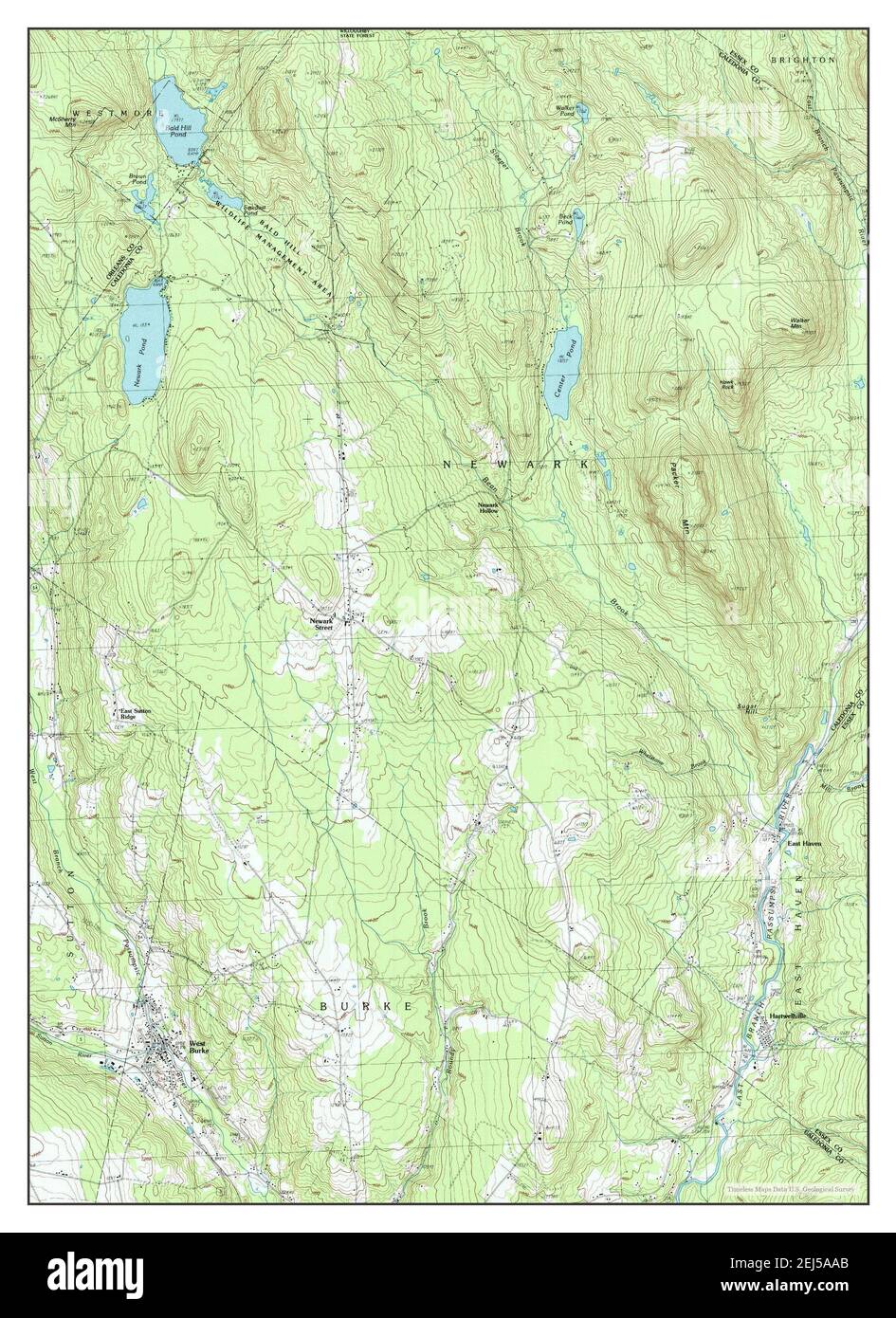Map of west burke hi-res stock photography and images - Alamy