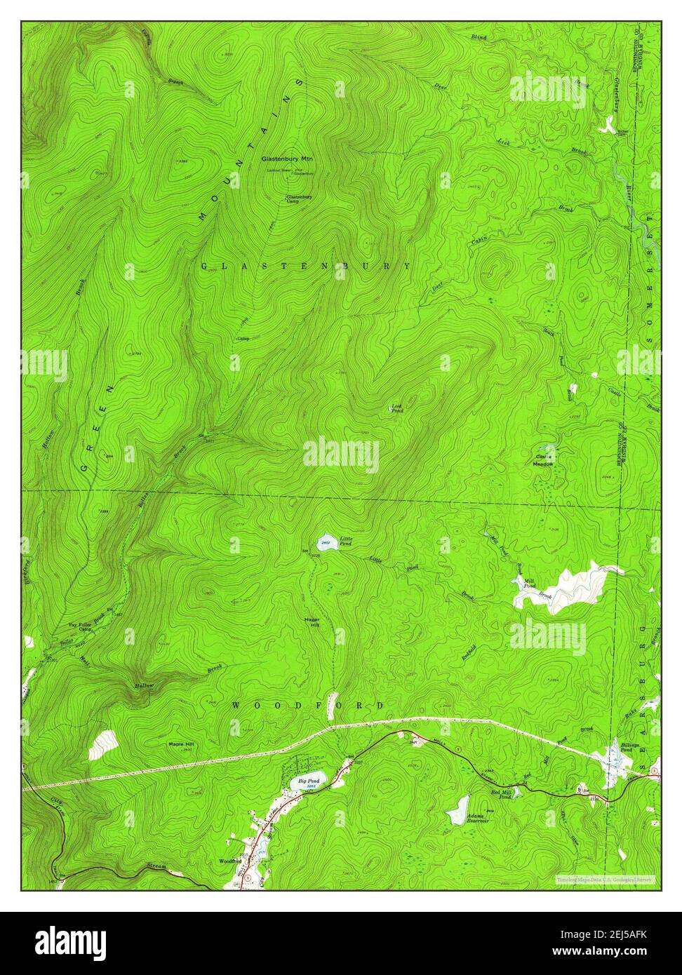 Woodford, Vermont, map 1954, 1:24000, United States of America by ...