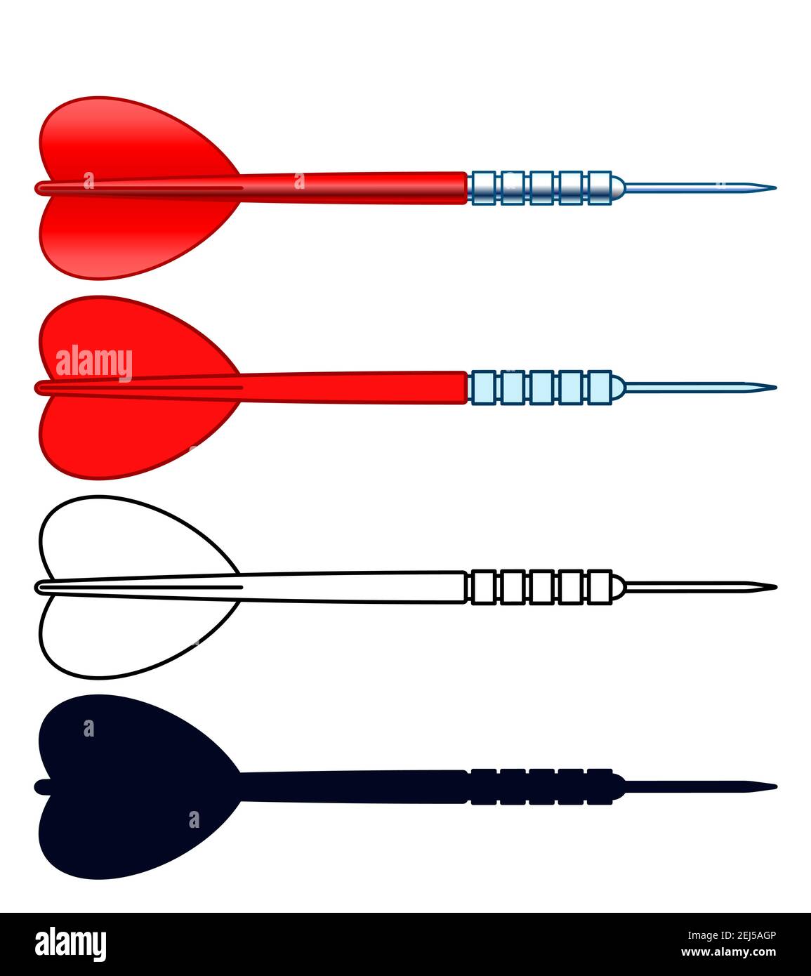 Illustration of dart arrow set Stock Vector Image & Art - Alamy