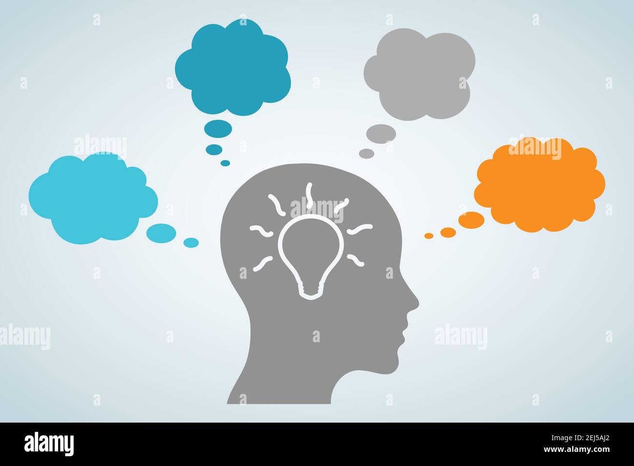 Man cloud on head Stock Vector Images - Alamy