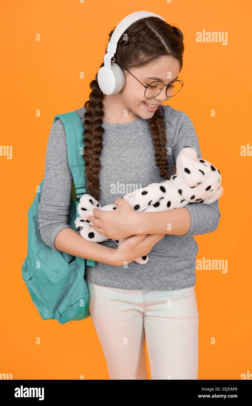 Adorable soft toy to fall in love with. Happy child cuddle toy dog ...