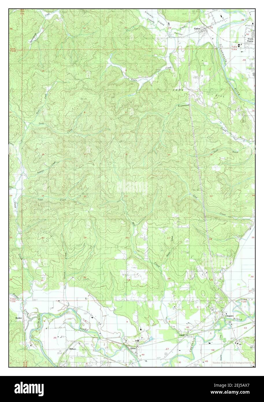 Adna, Washington, map 1986, 1:24000, United States of America by ...
