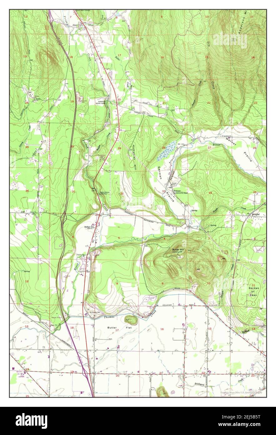 Alger county map hi-res stock photography and images - Alamy