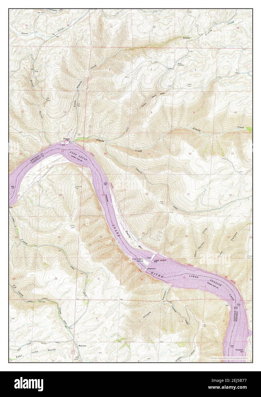 Almota, Washington, map 1964, 1:24000, United States of America by ...