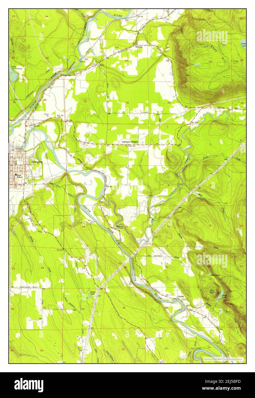 Map of arlington washington hi-res stock photography and images - Alamy