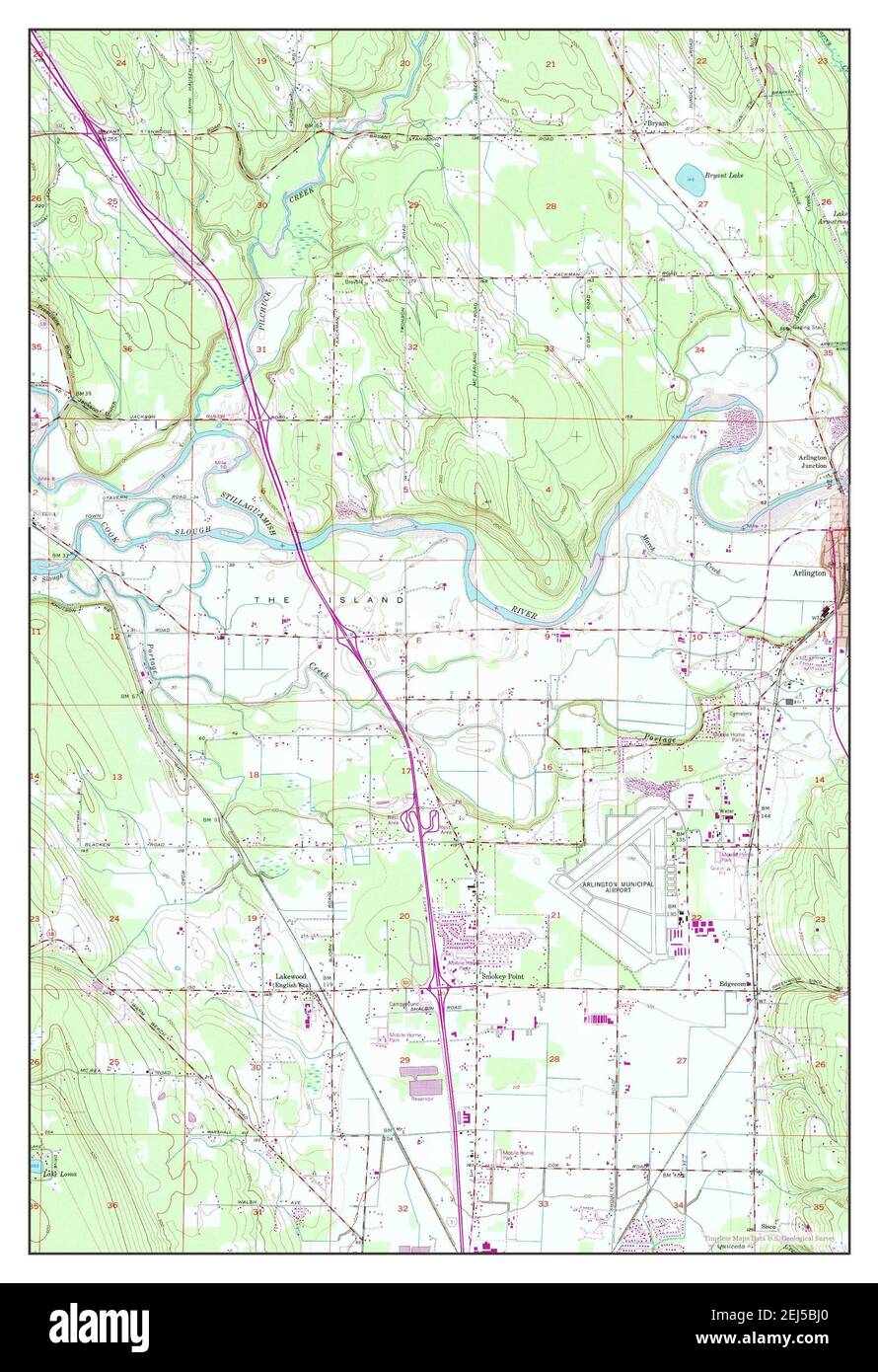 Map of arlington washington hi-res stock photography and images - Alamy