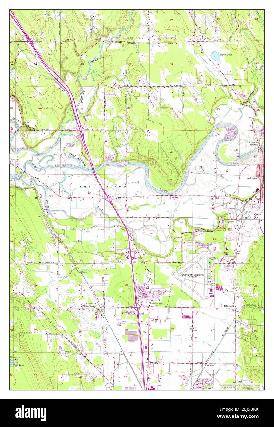 Map of arlington washington hi-res stock photography and images - Alamy