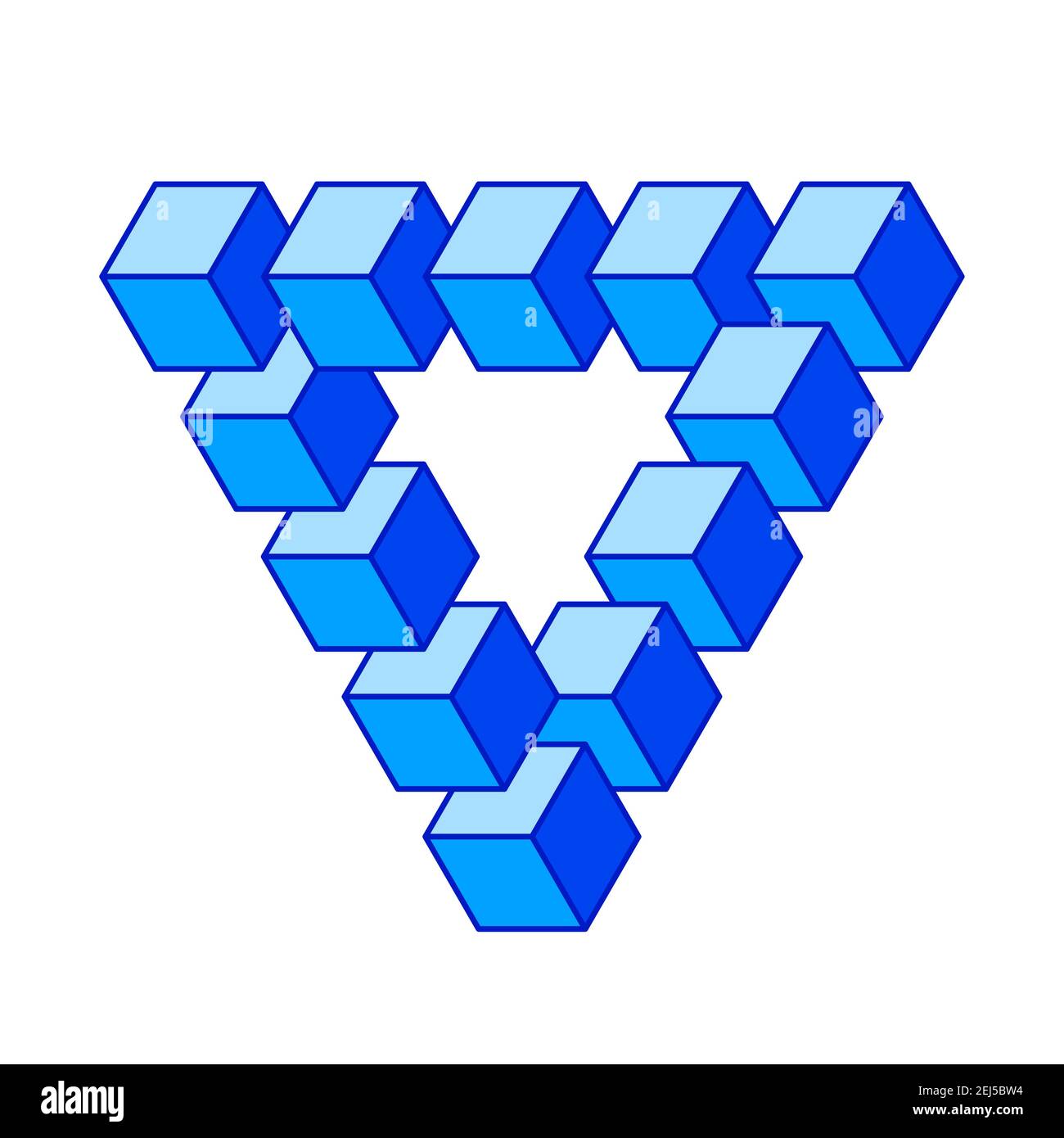 Illustration of abstract impossible Penrose triangle Stock Vector Image ...