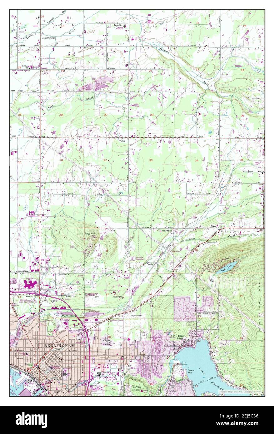 Map Of Bellingham High Resolution Stock Photography and Images - Alamy