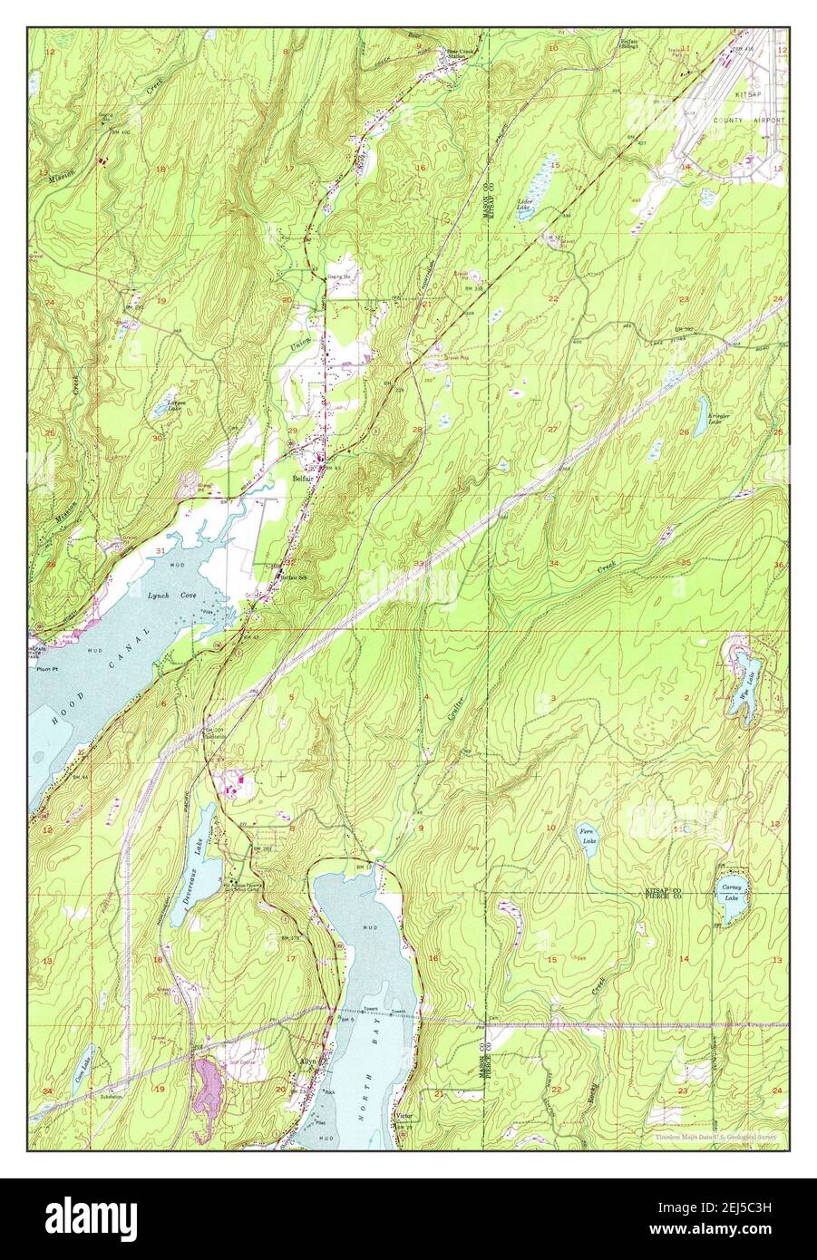 Belfair, Washington, map 1953, 1:24000, United States of America by ...