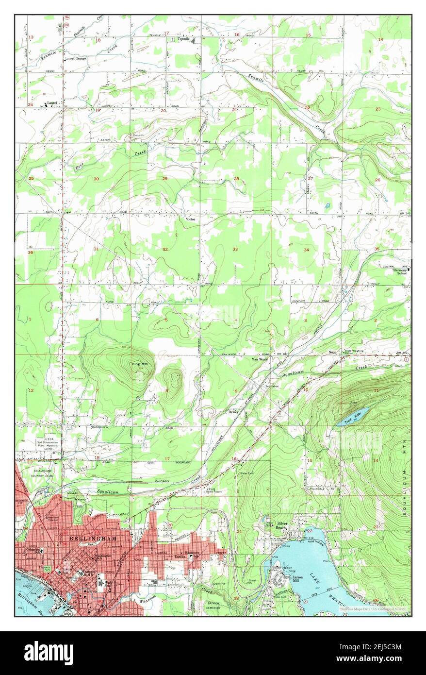 Map of bellingham washington hi-res stock photography and images - Alamy