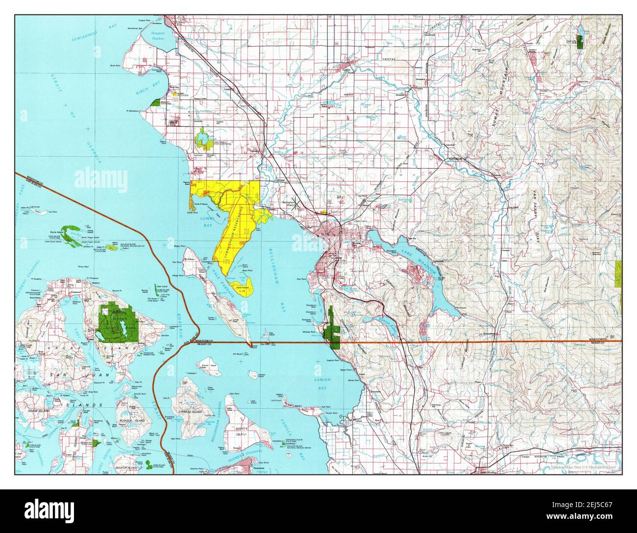 Map of bellingham washington hi-res stock photography and images - Alamy