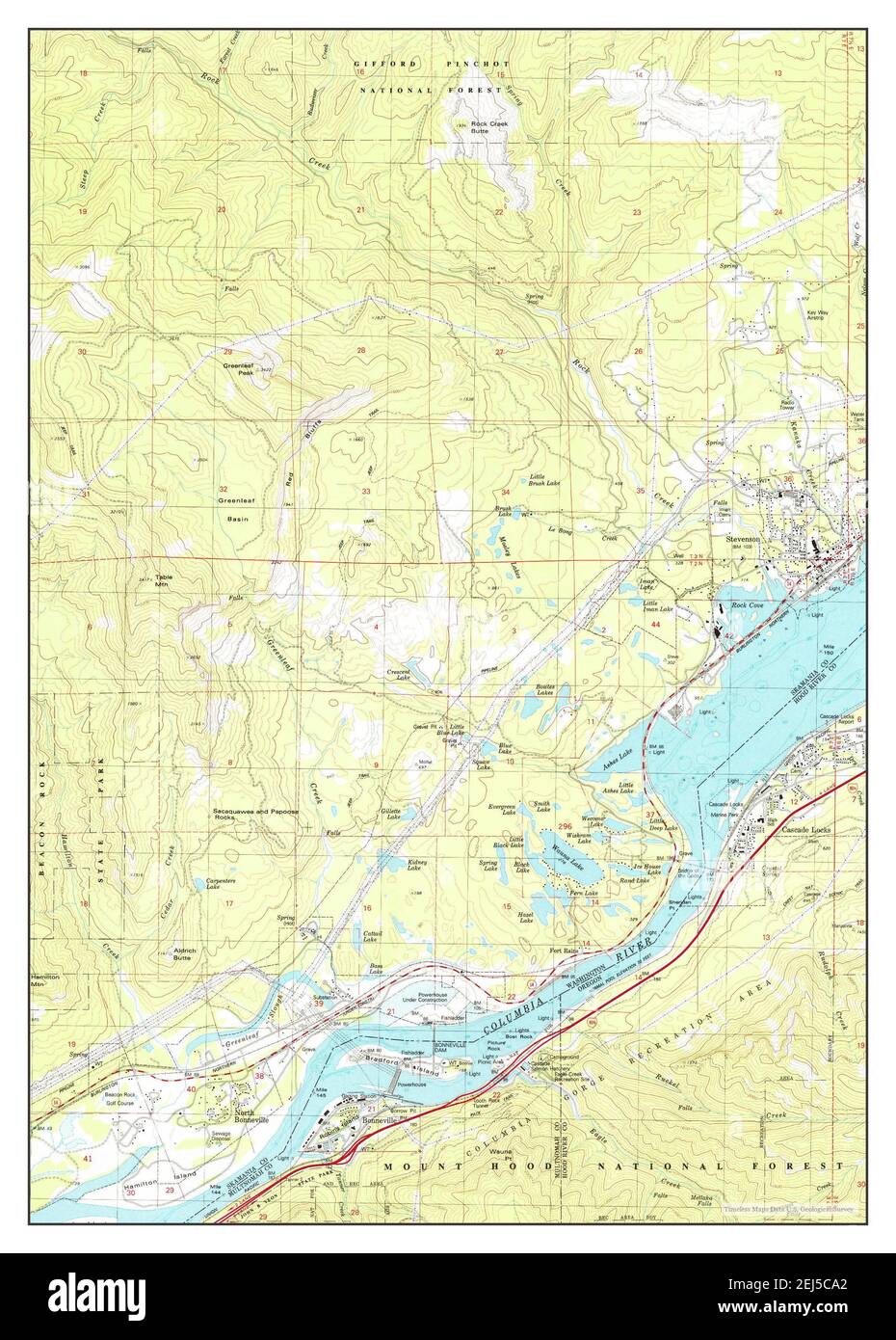 Bonneville Dam, Washington, map 1979, 1:24000, United States of America ...