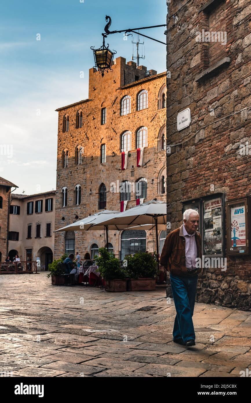 Volterra church and bell tower hi-res stock photography and images - Alamy