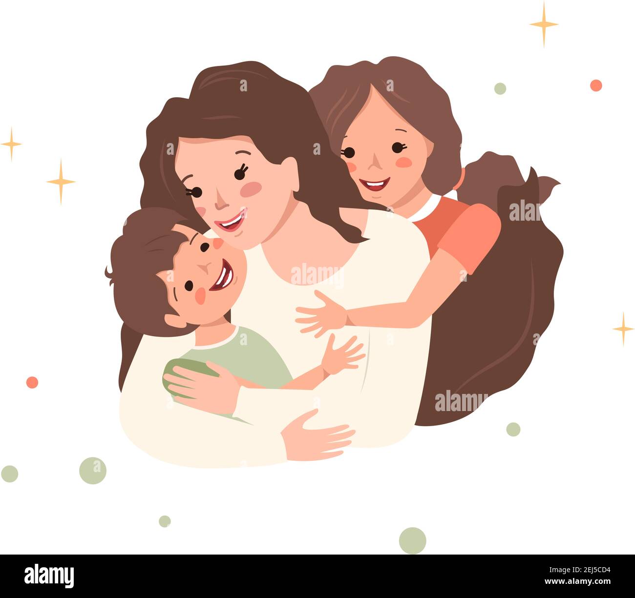 Woman child daughter together Stock Vector Images - Alamy