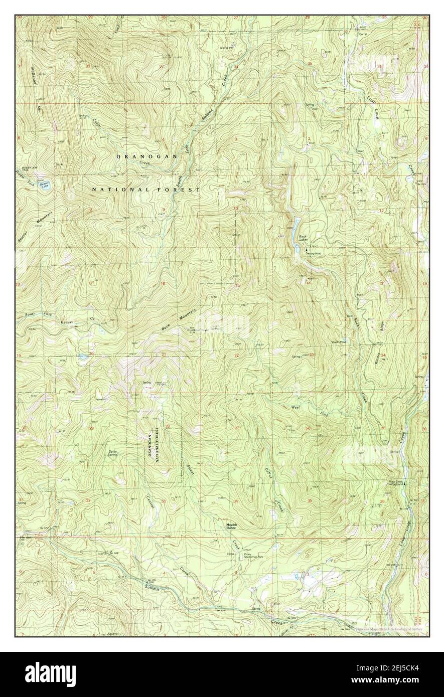 Buck Mountain, Washington, map 1989, 1:24000, United States of America ...