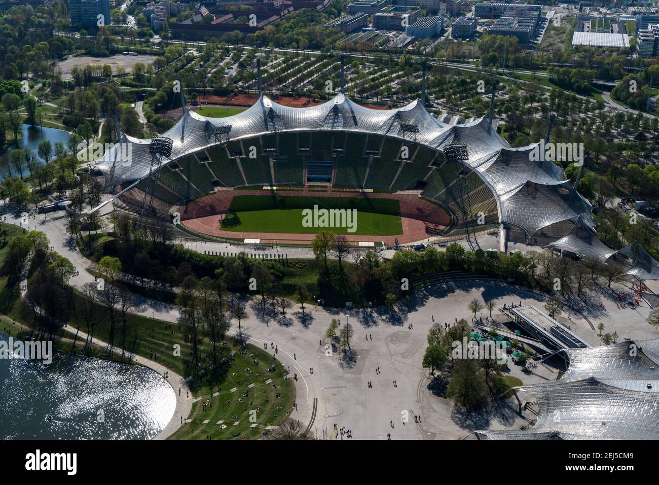 Olympic Stadion, Olympiapark, Munich Stock Photo - Alamy