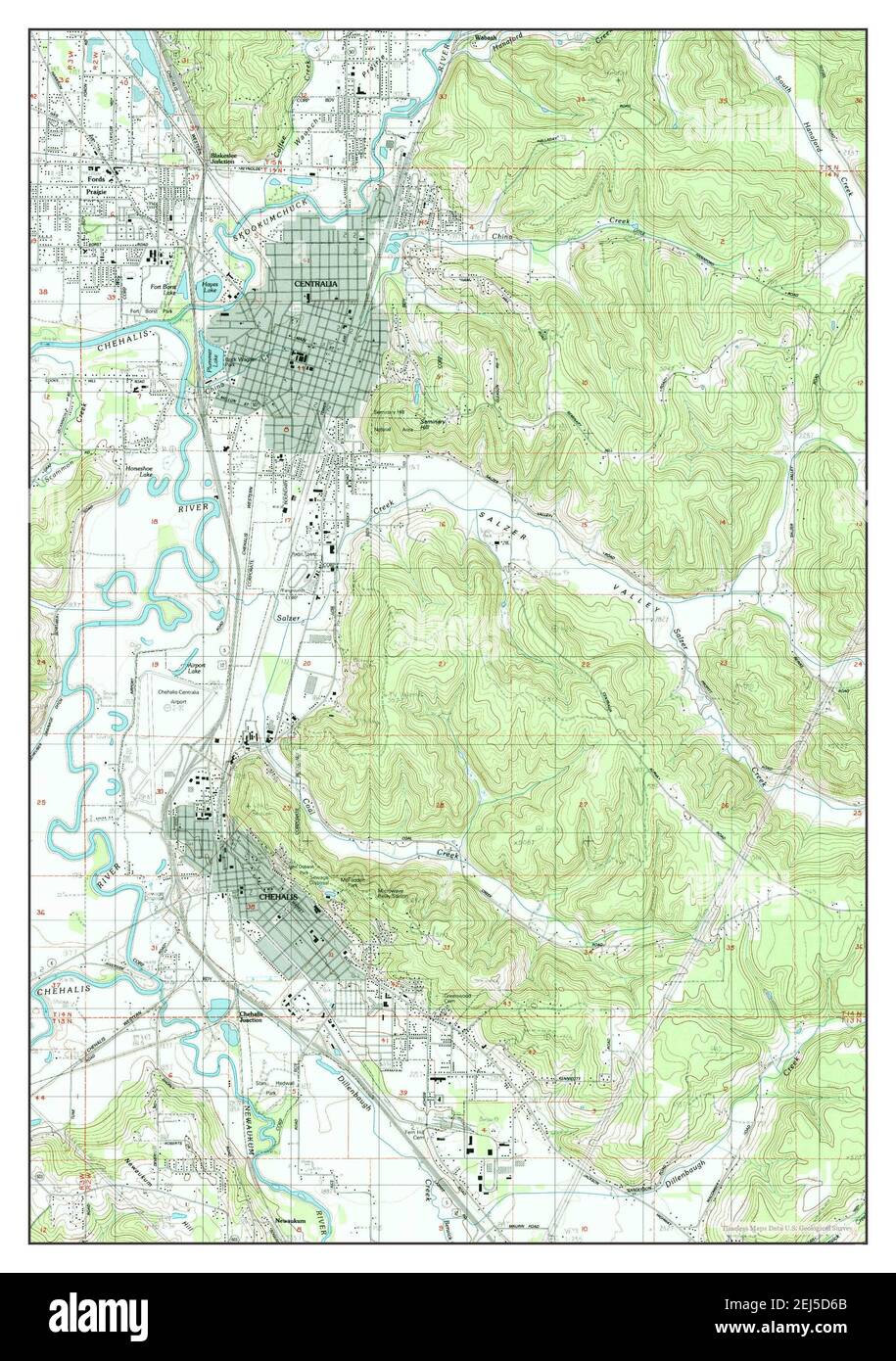 Map of centralia washington Cut Out Stock Images & Pictures - Alamy
