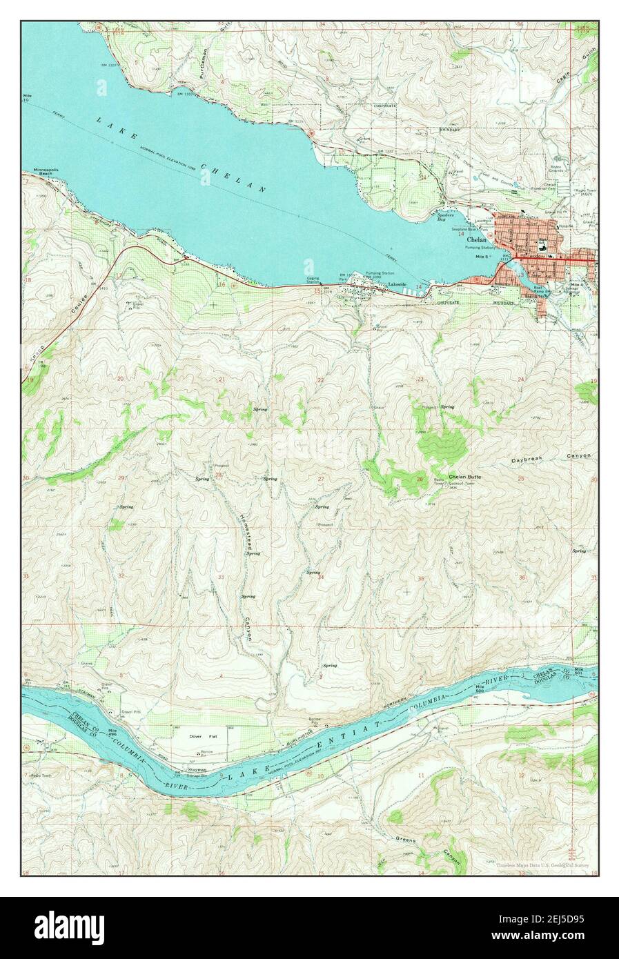 Map of chelan hi-res stock photography and images - Alamy