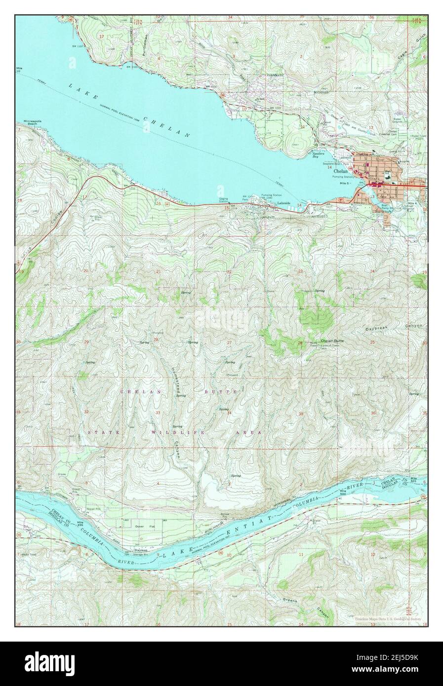 Chelan washington state map hi-res stock photography and images - Alamy