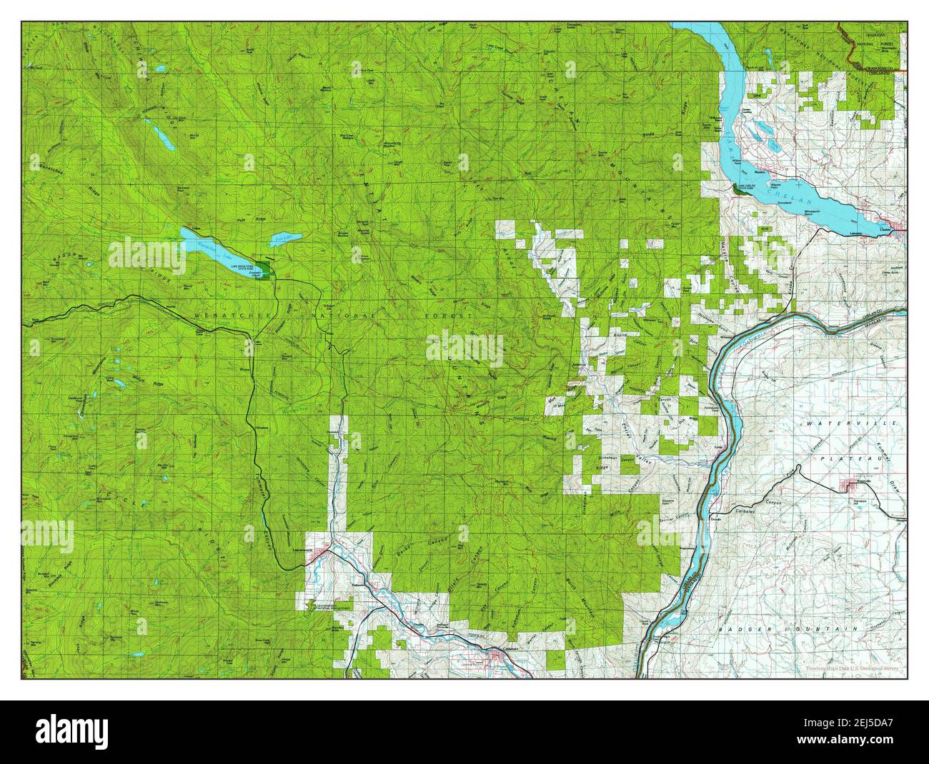 Chelan washington state map hi-res stock photography and images - Alamy