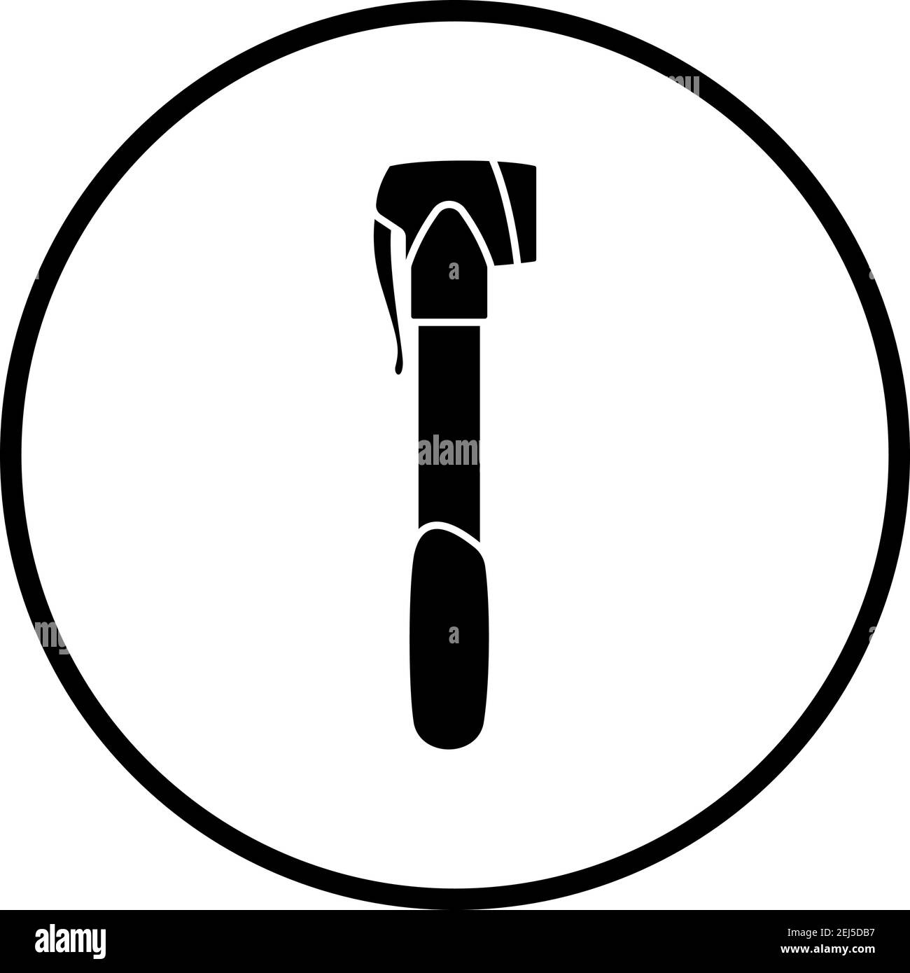 Bicycle Pump Icon. Thin Circle Stencil Design. Vector Illustration ... Bicycle Pump Icon. Thin Circle Stencil Design. Vector Illustration ...