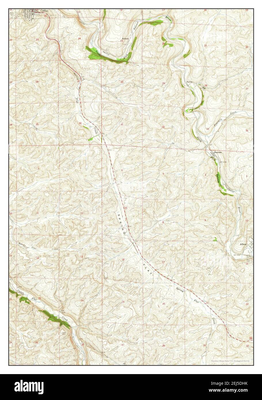 Colfax washington state map hi-res stock photography and images - Alamy