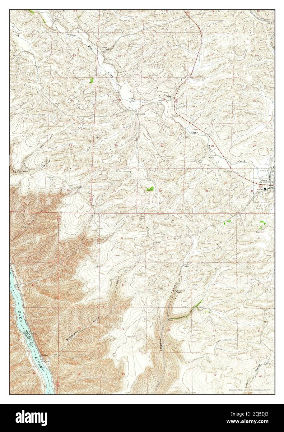 Colton washington map Cut Out Stock Images & Pictures - Alamy