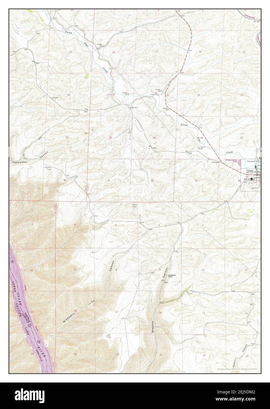 Map of colton washington hi-res stock photography and images - Alamy