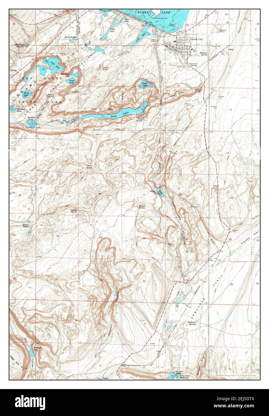 Map of coulee city hi-res stock photography and images - Alamy