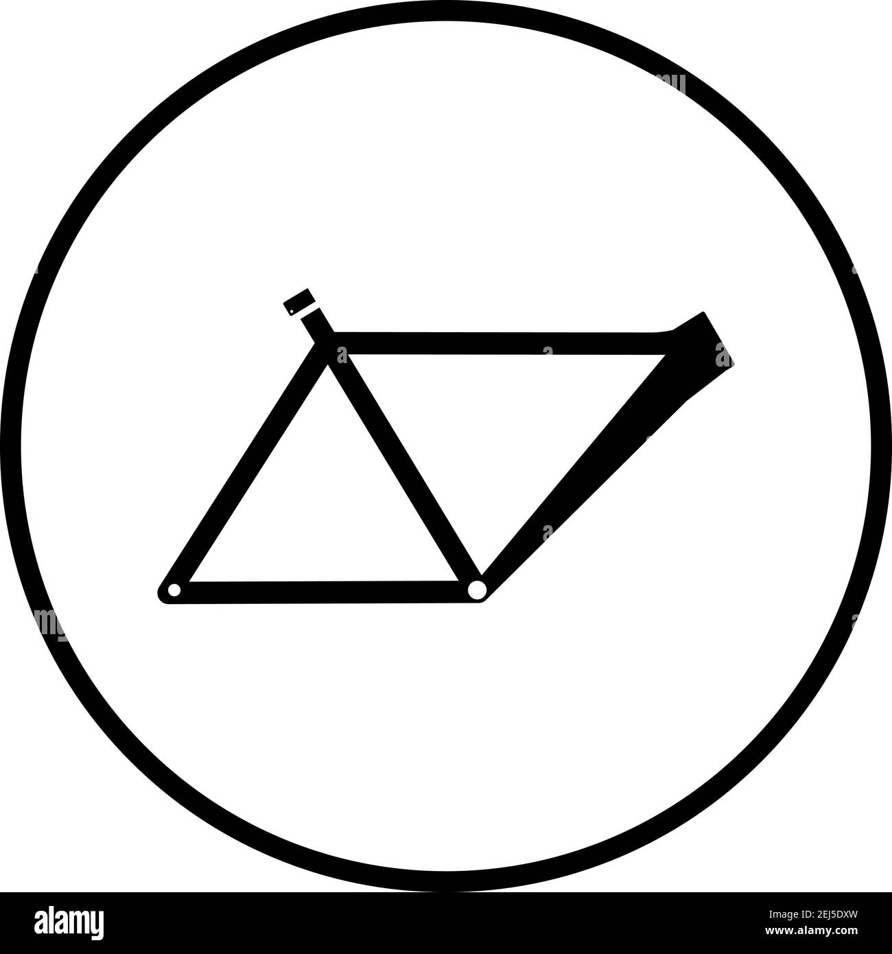 Bike Frame Icon. Thin Circle Stencil Design. Vector Illustration Stock ...
