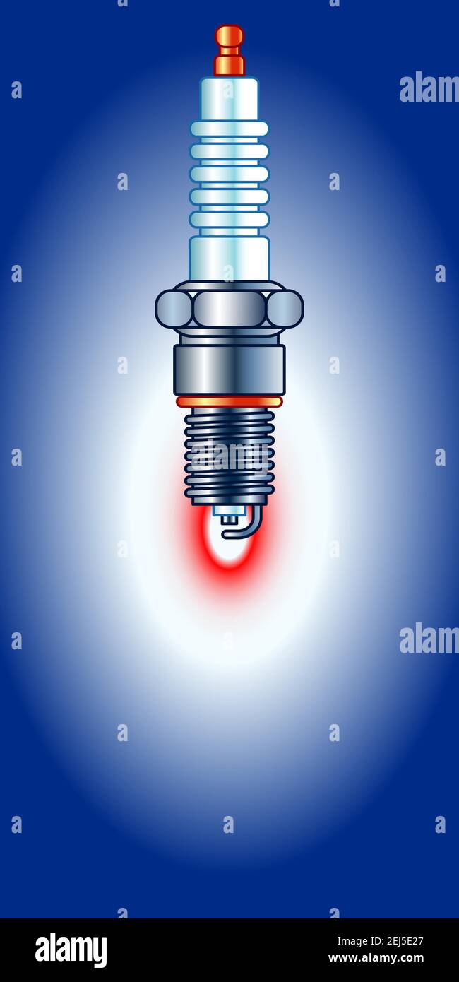 Illustration engine ignition spark Stock Vector Images - Alamy