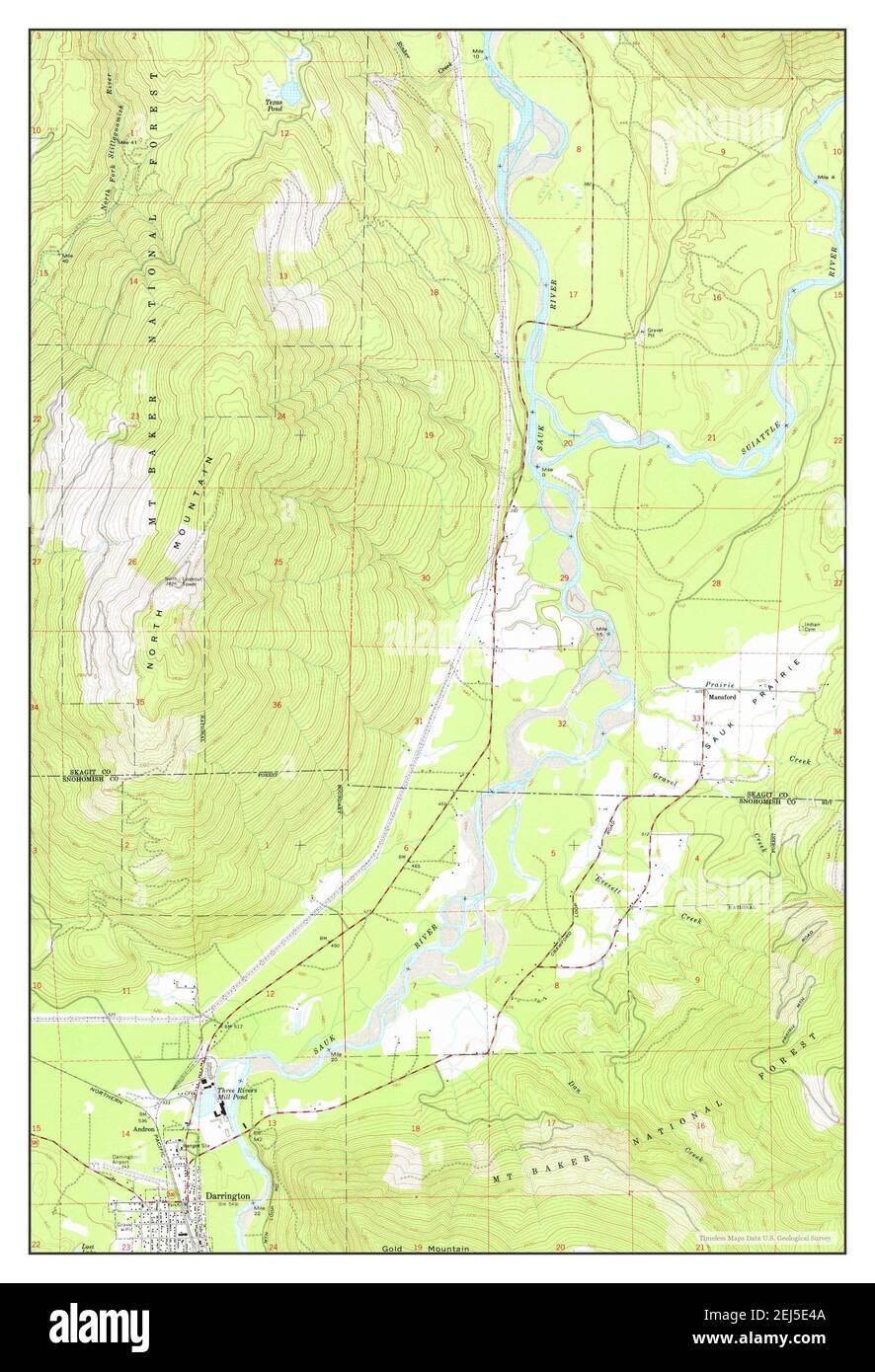 Darrington, Washington, map 1966, 1:24000, United States of America by ...