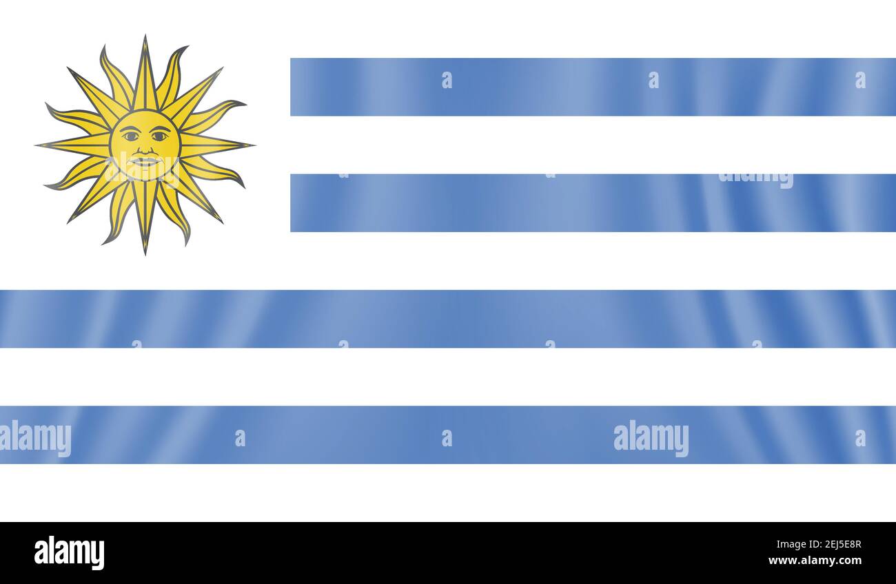 Uruguay flag with waving grunge texture. Vector background Stock Vector ...